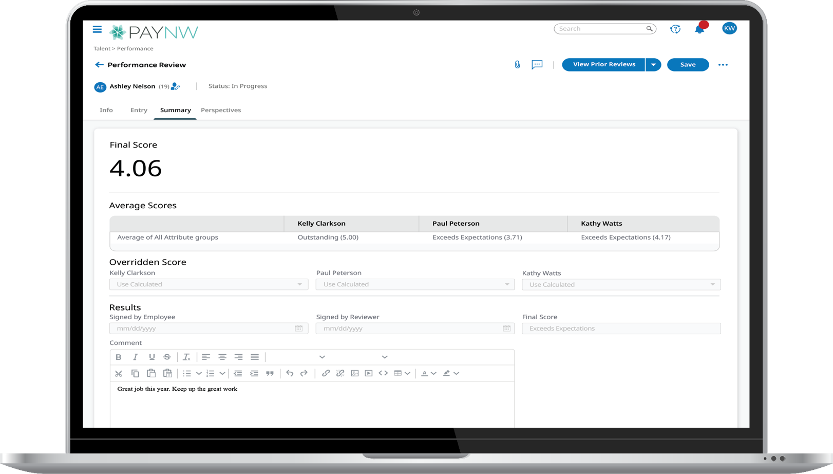 Performance Management Solution | Cloud-Based HCM Platform | PayNW